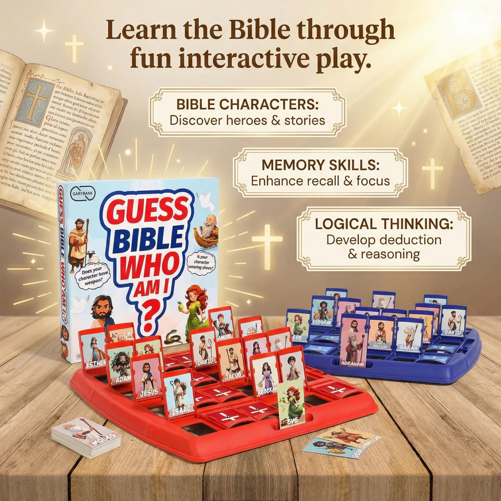 Bible Guess Who Am I? - 24 Holy Bible Character Card Game – CloserOut